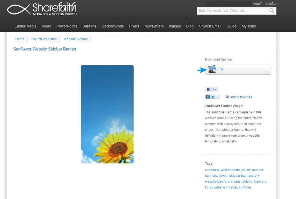 How to Download a Website Sidebar Banner from Sharefaith - Sharefaith ...