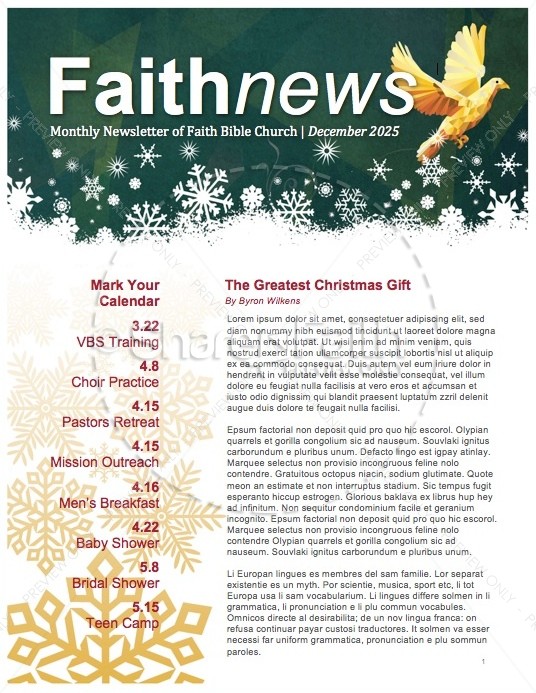 5 Free Christmas Newsletter Templates for Church - Sharefaith Magazine