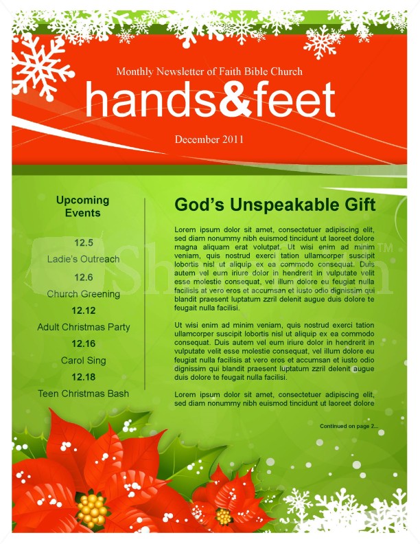 5 Free Christmas Newsletter Templates for Church - Sharefaith Magazine