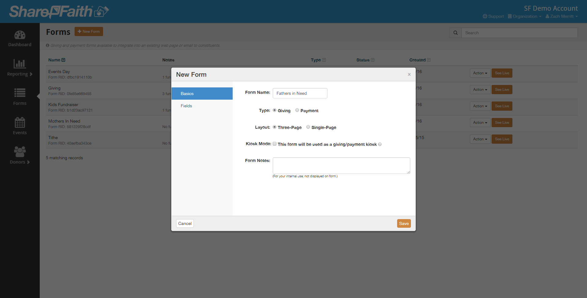 Easily Setup An Online Giving Form With Sharefaith Giving - Sharefaith ...