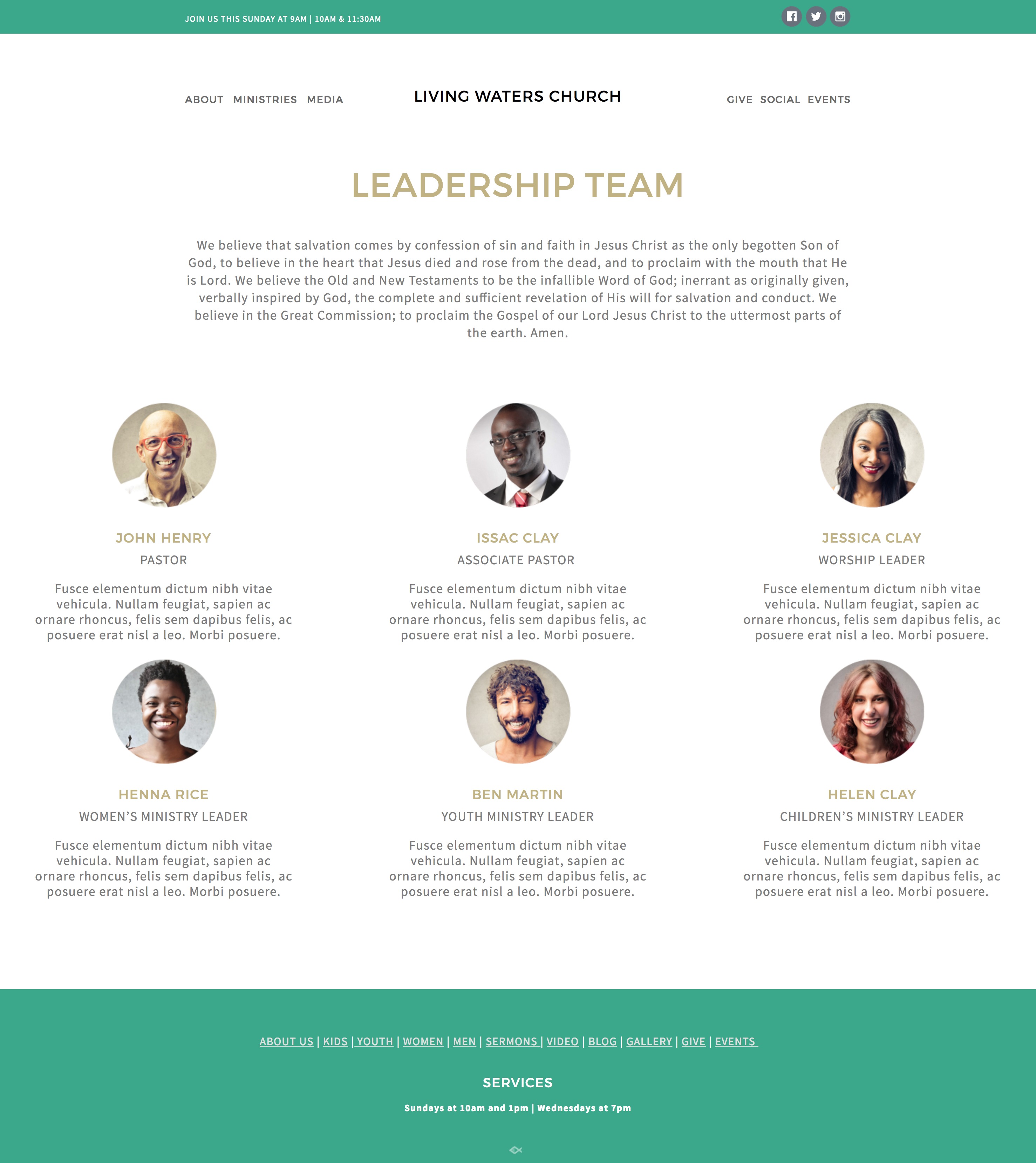 NEW! Living Waters Website Template! - Sharefaith Magazine