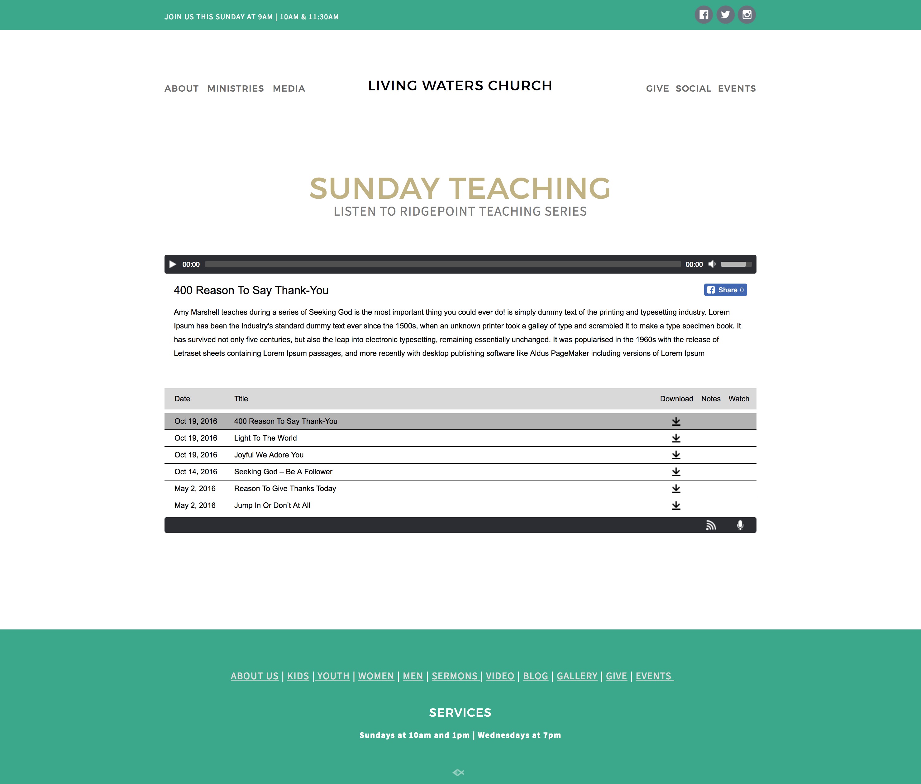 NEW! Living Waters Website Template! - Sharefaith Magazine