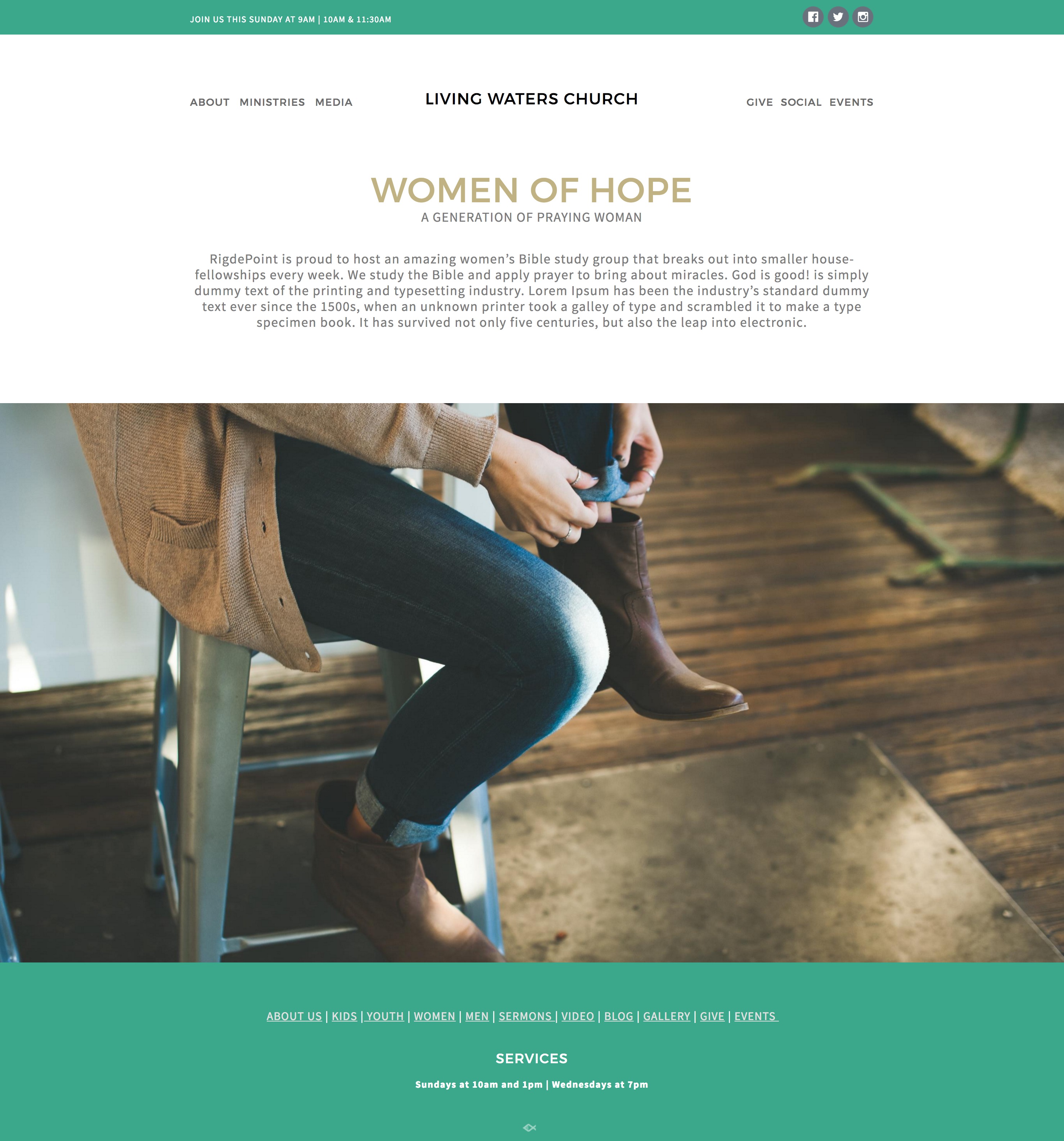 NEW! Living Waters Website Template! - Sharefaith Magazine