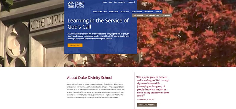 2017 Top 20 Theological Schools or Seminaries in the U.S.