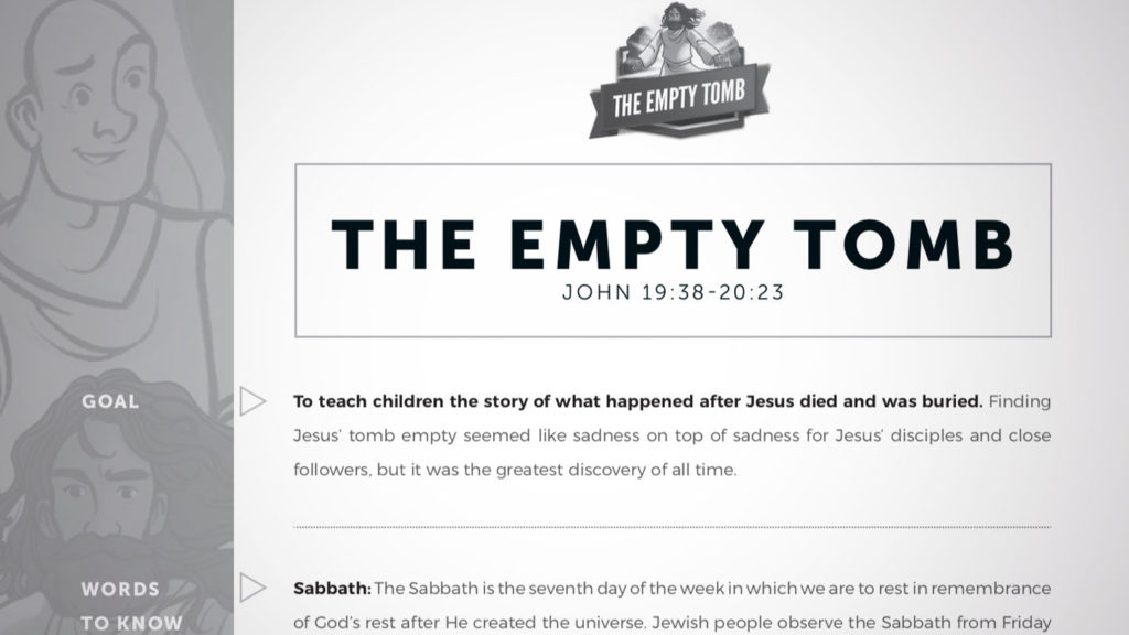 An Inspiring New Lesson, John 20 The Empty Tomb, Just in Time for ...